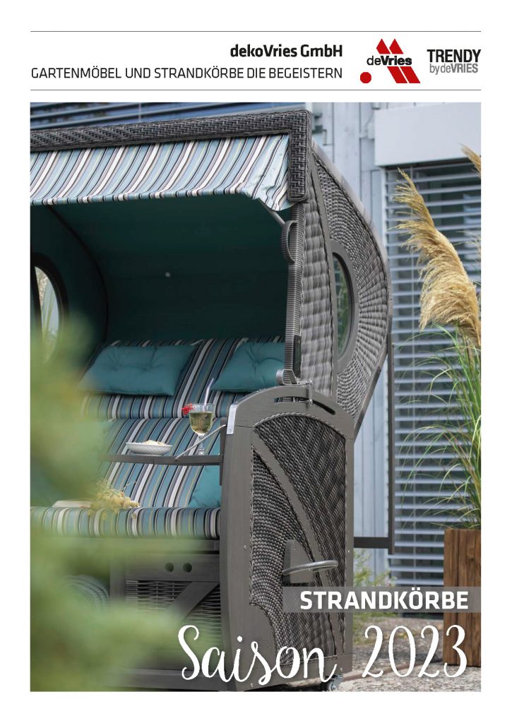 Strandkorb Katalog Saison 2023 - deVries-Group