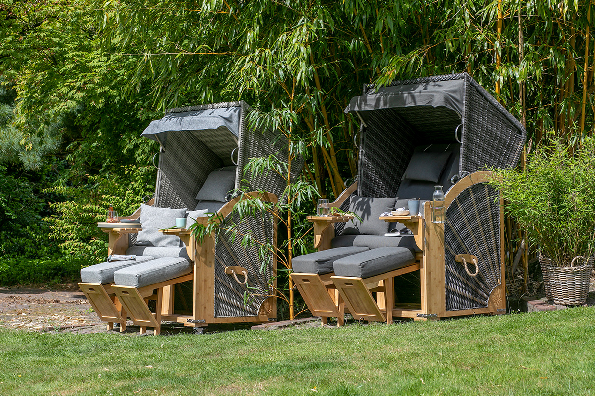 Strandkorb Bambus Urban Green - deVries-Group